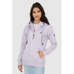 alife and kickin ALIFE & KICKIN Damen Kapuzensweatjacke "Damen YasminAK A Kapuzensweatjacke, Sweatjacke"galactic lila melange, Gr. XS, 50% Baumwolle, 50% Polyester,