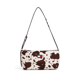 Tommy Jeans Damen Schultertasche "TJW MUST COW SHOULDER BAG", braun, Leder, Taschen, Damen Tragetasche, Umh&auml;ngetasche in modischem Kuh-Print