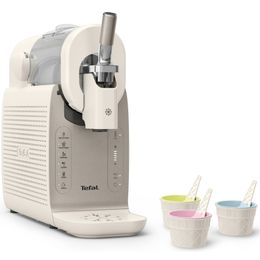 Tefal Slush-Eismaschine "Freezi", B:16,3cm H:40,8cm T:42,9cm, beige, Eismaschinen, 5 Automatikprogramme, 8 Portionen in einer Zubereitung,