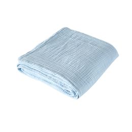 Wohndecke, B:280cm L:250cmblau, LeGer Home by Lena Gercke, Baumwolle, Wohndecken, "HEVIN", Tagesdecke im Baumwoll-Crinkle-Effekt, Musselin,