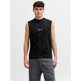 Jack & Jones JACK & JONES Herren T-Shirt "JORNORREBRO EMB TEE SL CREW NECK LN"schwarz, Gr. M, bedruckt, Jersey, Obermaterial: 100% Baumwolle, Shirts, Baumwolle,