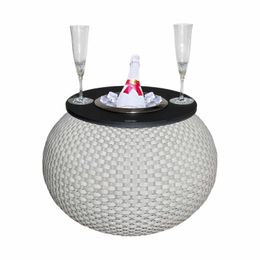 Beistelltisch, B:55cm H:40cm, bunt, COOTAB COOLER TABLE, Wohnzimmer, Tische, "Beistelltisch mit Edelstahl-K&uuml;hler Milano 40 cm"