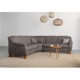 Ecksofa OTTO HOME, B:270cm T:250cm, grau, 100% Polyester, Wohnzimmer, Sofas, "Caldera L-Form", Federkern, optional Kopfteilverstellung,