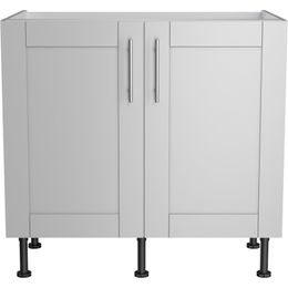 Sp&uuml;lenschrank Optifit, B:90cm H:87cm T:58,4cm, grau, K&uuml;che, Schr&auml;nke, "Ahus", Breite 90 cm