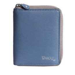 vargu Damen Geldb&ouml;rse "WENS 1-A", blau, Rindsleder, Kleinlederwaren, LGW zertifiziertes Leder