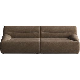Sit & More Big-Sofa SIT & MORE, B:260cm H:80cm T:100cm, braun, 100% Polyester, Sofas, "Scrabble", Modernes Design in verschiedenen Stoffarten