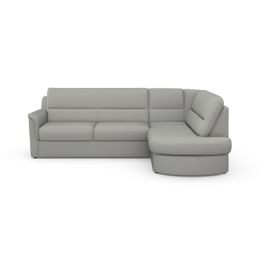Sit & More Ecksofa SIT & MORE, B:243cm H:87cm T:175cm, silber, Wohnzimmer, Sofas, "Panini L-Form", wahlweise mit Schlaffunktion und Bettkasten