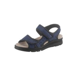 Aco Damen Sandale, Gr. 39, blau, Nubukleder, Schuhe