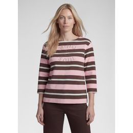 Rabe Damen Print-Shirt "T-Shirt", rosa, Gr. 48, gemustert, 76% Baumwolle, 16% Polyester, 8% Elasthan, Shirts