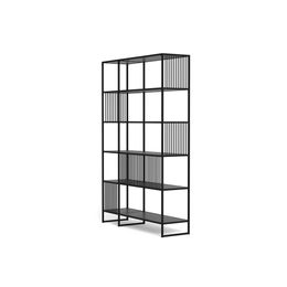 B&uuml;cherregal ACTONA GROUP, B:120cm H:185cm T:35cm, schwarz, Stahl, Wohnzimmer, Regale, "Strington, Regal, Raumteiler, Standregal", schwarzer