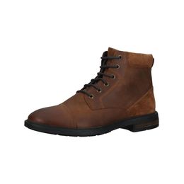 Geox Damen Schn&uuml;rstiefelette "Geox Stiefelette Leder", Gr. 42, braun, Leder, Schuhe