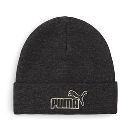 Puma Herren Beanie "Essentials Elevated Heather Beanie mit mittelhoher Krone"schwarz heather, Obermaterial: 1% Polyester, 99% Polyacryl. Futter: 99%