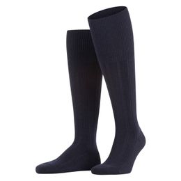 Falke Kinder Kniestr&uuml;mpfe "Lhasa Rib", Gr. 43, blau, Obermaterial: 32% Wolle WO. 27% Viskose CV. 23% Polyamid PA. 18% Kaschmir WS., Socken