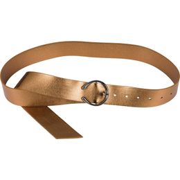 styleBREAKER Damen Tailleng&uuml;rtel "Tailleng&uuml;rtel mit Hufeisen Schnalle", gold, Modisch, Obermaterial: 100% Polyurethan PU., G&uuml;rtel