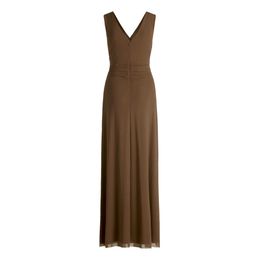Vera Mont Damen Abendkleid "Damen mit V-Ausschnitt", braun, Gr. 36, Netz, Obermaterial: 92% Polyamid, 8% Elasthan. Futter: 100% Polyester, Kleider,