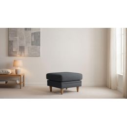 Polsterhocker OTTO HOME, B:63cm H:47cm T:63cm, grau, 100% Polyester, Hocker, "Arellano, Breite 63 cm", klassisches Design, mit Massivholzf&uuml;&szlig;en,
