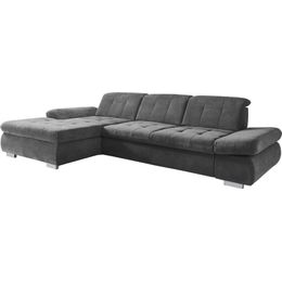 Ecksofa DIE PLANBAR, B:331cm H:84cm T:124cm, grau, 100% Polyester, Wohnzimmer, Sofas, "MP-IN17004 L-Form, Breite 331 cm, Kaltschaum-Polsterung",