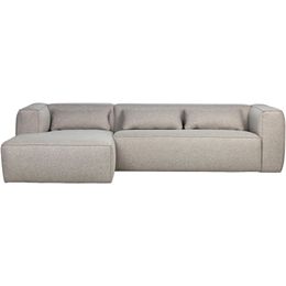 Ecksofa Woood, B:305cm H:73cm T:175cm, grau, Wohnzimmer, Sofas, "Bean Mischgewebe wasserabweisend mit Kissen H 73 x B 305 x T 175/96 cm", Links,