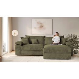 Ecksofa OTTO HOME, B:303cm T:187cm, gr&uuml;n, 100% Polyester, Wohnzimmer, Sofas, "Soft&Cosy XXL L-Form, B: 303 cm - OTTO. Verl&auml;ssliche Qualit&auml;t.",