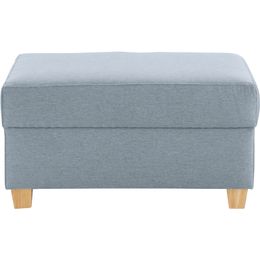 Hocker DOMO collection, B:85cm H:45cm T:62cm, blau, Wohnzimmer, Hocker, "Incanto B/T 85/62cm"