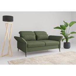 Sit & More 2,5-Sitzer SIT & MORE, B:189cm H:92cm T:123cm, gr&uuml;n, 95%Polyester, 5% Polyamid, Sofas, "Emely, inkl. Sitztiefenverstellung", wahlweise mit