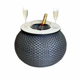 Beistelltisch, B:55cm H:40cm, bunt, COOTAB COOLER TABLE, Wohnzimmer, Tische, "Beistelltisch mit Acryl-K&uuml;hler Milano 40 cm"