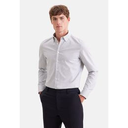 Seidensticker Herren Businesshemd "Schwarze Rose", wei&szlig;, Gr. 38, kariert, 100% Baumwolle, Hemden, Slim 1/1 Button-Down-Kragen Karo