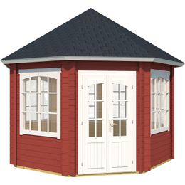 Pavillon Lasita Maja, rot, Garten, Pavillons, "Jamaica", BxT: 389,4x389,4 cm, Fichtenholz