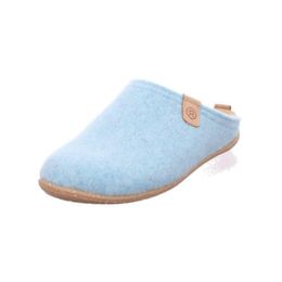 Rohde Damen Hausschuh "Rohde Hausschuhe Filz", Gr. 37, blau, Filz, Schuhe