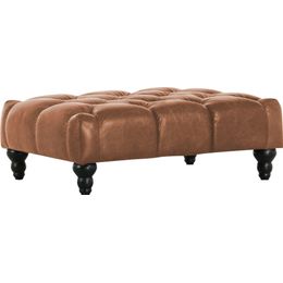 Hocker GUTMANN FACTORY, B:98cm H:35cm T:75cm, braun, Wohnzimmer, Hocker, "Amazonas, mit Anilinleder-Bezug, Breite 230 cm", Sitzpolsterung: