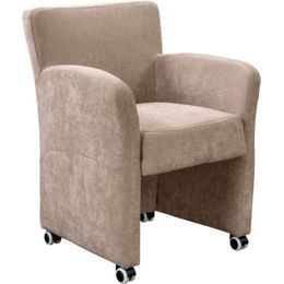 Sessel, B:66cm H:85cm T:48cm, beige, exxpo - SOFA FASHION, Zusammensetzung: Polyester 100%, Wohnzimmer, Sessel, "Intenso, Loungesessel, modern", hohe