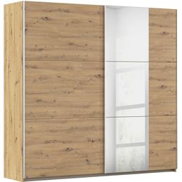 Schwebet&uuml;renschrank Rauch, B:218cm H:210cm T:59cm, braun, Holzwerkstoff, Schr&auml;nke, "Kleiderschrank Schrank Garderobe AURELIO", zeitloses Design,