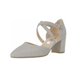 Gabor Damen Riemchensandale "Gabor Sandalen Lederimitat", Gr. 38,5, silber, Lederimitat, Schuhe