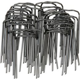 Rankhilfe Windhager, B:2cm H:4cm, silber, Metall, Rankhilfen, "Pflanzenstecker aus Metall, 50 Stk.", zur Befestigung von Pflanzentrieben an
