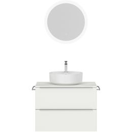 Badm&ouml;bel-Set Nobilia, B:80,3cm H:172,2cm T:48,5cm, wei&szlig;, Kastenm&ouml;bel-Sets, "Alvene", inkl. Spiegel mit Touch-Sensor, in vier Breiten