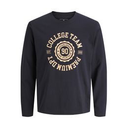 Jack & Jones Kinder Langarmshirt "JPRBLUZANDER LS TEE FST JNR", schwarz, Gr. 128, JACK & JONES JUNIOR, bedruckt, Single Jersey, Obermaterial: 100% Baumwolle,
