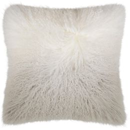 Dekokissen Pad, B:40cm L:40cm, wei&szlig;, Lammfell, Polyester, Dekokissen_Sitzkissen_Kissenh&uuml;llen, "GLORY, Kissenh&uuml;lle", echtes Lammfell, extravagant und