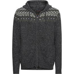 Reitmayer Jacquard-Strickjacke Dunkelgrau/Gr&uuml;n (Gr&ouml;&szlig;e: XL)