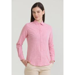 FELIX HARDY Damen Hemdbluse "Basic Hemd", rosa, Gr. M, 65% Baumwolle, 35% Leinen, Blusen