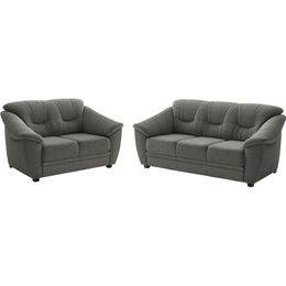 Sit & More Polstergarnitur SIT & MORE, H:90cm T:90cm, grau, Sitzm&ouml;bel-Sets, "Savona", Set: 2- & 3er-Sofa, mit Federkern