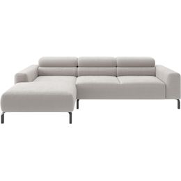 Ecksofa Home Affaire, B:258cm H:71cm T:183cm, beige, 95% Polyester, 5% Nylon, Wohnzimmer, Sofas, "Ecksofa, L-Form, incl. Kopfteilverstellung, Breite