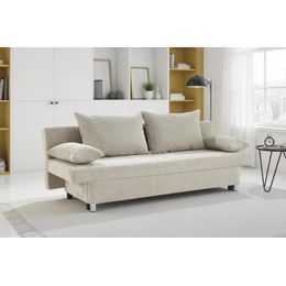 Jockenh&ouml;fer Schlafsofa, B:191cm T:80cm, beige, JOCKENH&Ouml;FER GRUPPE, Korpus: 100% Polyester;Kissen: 100% Polyester, Jugendzimmer, Sofas, "B: 191 cm, Liegefl.