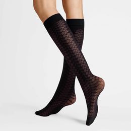 Hudson M&auml;dchen Feinkniestr&uuml;mpfe "Kniestrumpf Earthy Reptile", Gr. 35, schwarz, Obermaterial: 88% Polyamid PA. 12% Elasthan EL., Socken