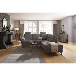 Ecksofa OTTO HOME, B:238cm H:90cm T:213cm, grau, 98% Polyester 2% Polyamid, Wohnzimmer, Sofas, "Westerland L-Form", Federkern-Polsterung, wahlweise