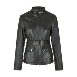 7eleven Damen Lederjacke "SEKATE", schwarz, Gr. 38, uni, Obermaterial: 100% Lammleder LEL. Futter: 100% Polyester PES. 100% Polyester PES., Jacken,