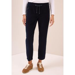 Cecil Damen Cordhose, blau, Gr. XXL, unifarben, Web, 98% Baumwolle, 2% Elasthan, Hosen, Middle Waist