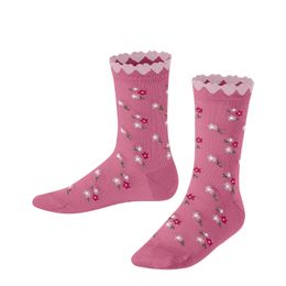 Falke Damen Socken "Ditsy Flowers", Gr. 35, pink, Obermaterial: 74% Baumwolle CO. 24% Polyamid PA. 2% Elasthan EL., glatt, Socken