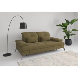 Sit & More 3-Sitzer SIT & MORE, B:212cm H:90cm T:122cm, gr&uuml;n, 100% Polyester, Sofas, "Amica, inkl. Sitztiefenverstellung und Armteilverstellung", wahlweise mit