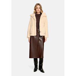 Cartoon Damen Pl&uuml;schjacke "Damen mit Kragen", beige, Gr. 36, Obermaterial: 100% Polyester. Futter: 100% Polyester, Jacken