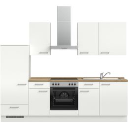 K&uuml;chenzeile Nobilia, B:270,3cm H:216,6cm T:60cm, wei&szlig;, Komplettk&uuml;chen-Sets, ""Laser I", NEU: individuell anpassbar mit gratis Profi-Beratung",